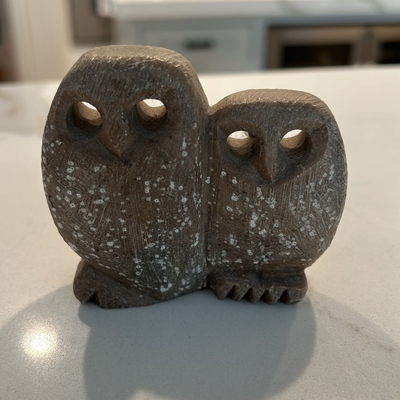 Art | Vintage Russian Stone Carvings Decorative Figurine Owls ...
